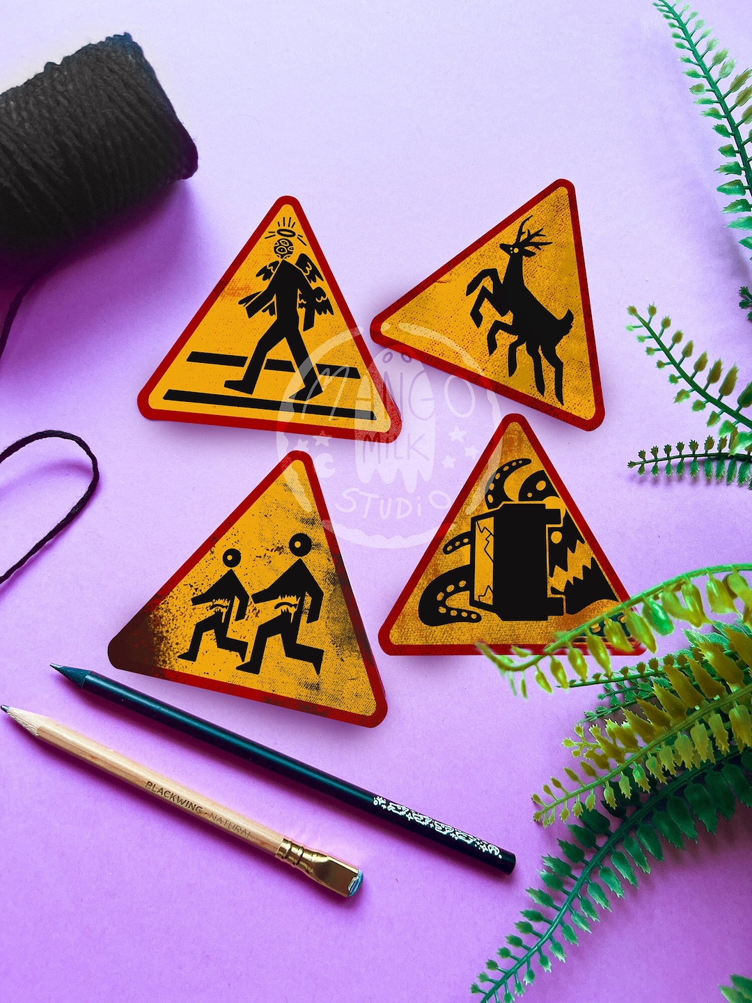 Cryptid Warning Signs Vinyl Stickers | Cryptid - Monster - Accurate ...