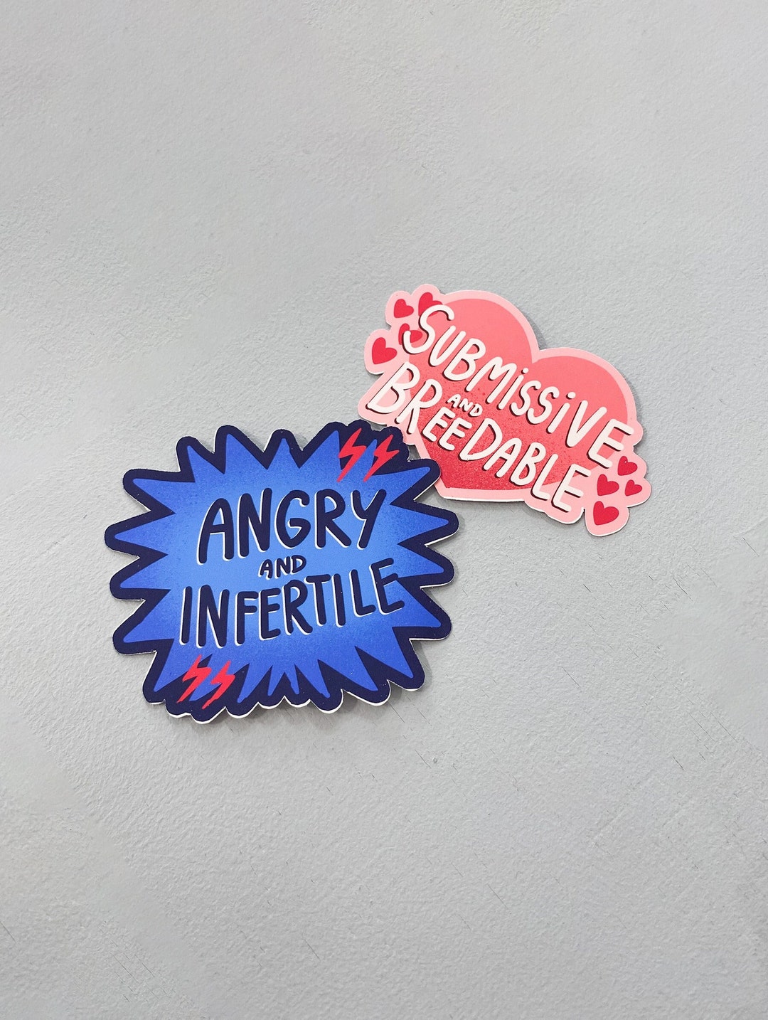 Submissive and Breedable Angry and Infertile Matte Vinyl Sticker ...