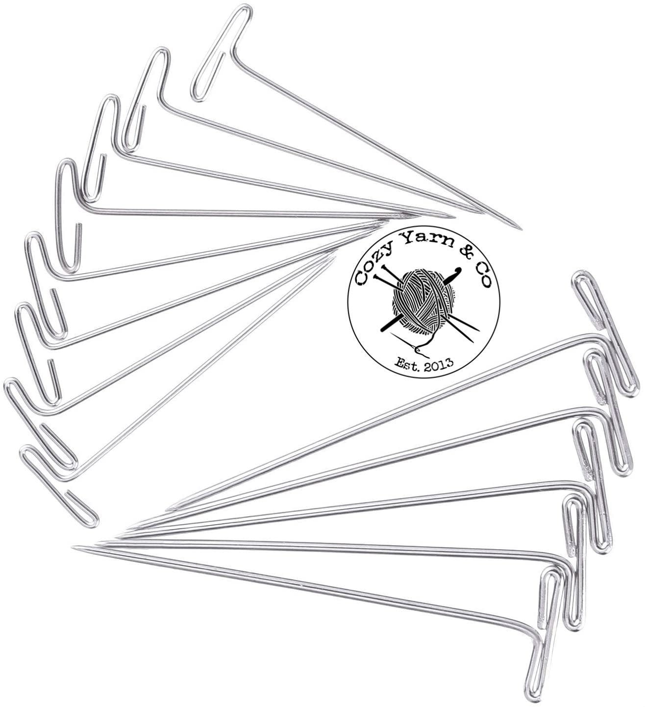 Blocking T Pins 1.5 Inch Set of 20 for Crochet, Knitting, Sewing or ...