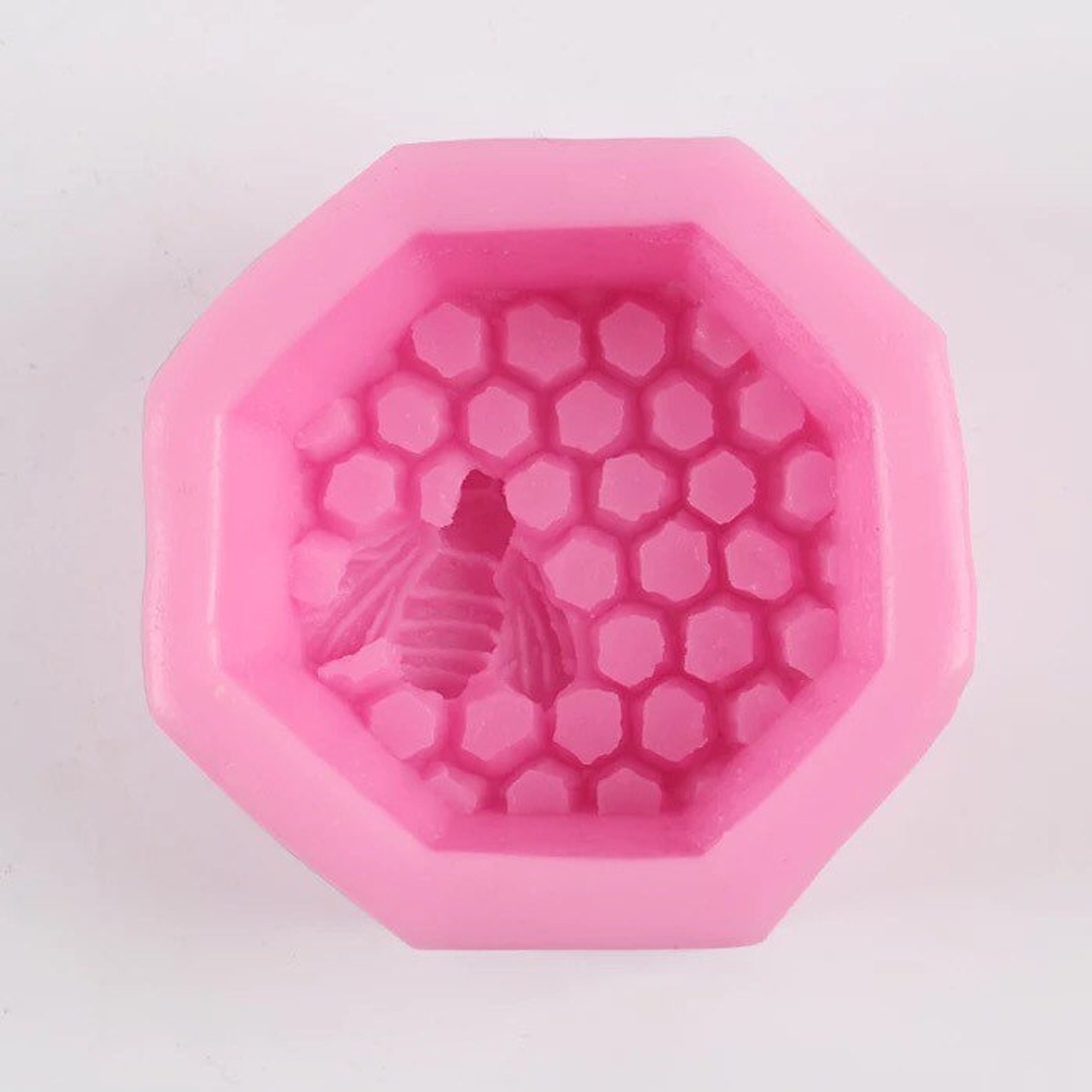 3D Bee on Honeycomb Silicone Mold 1 Cavities Bee Mold - Etsy