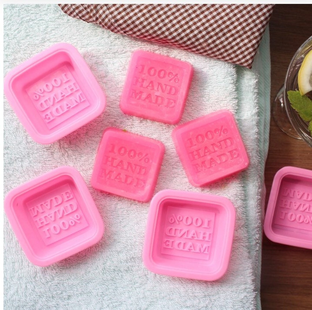 Set of 6 Pcs Square Bars Silicone Soap Mold - "100% HAND Made" Square ...