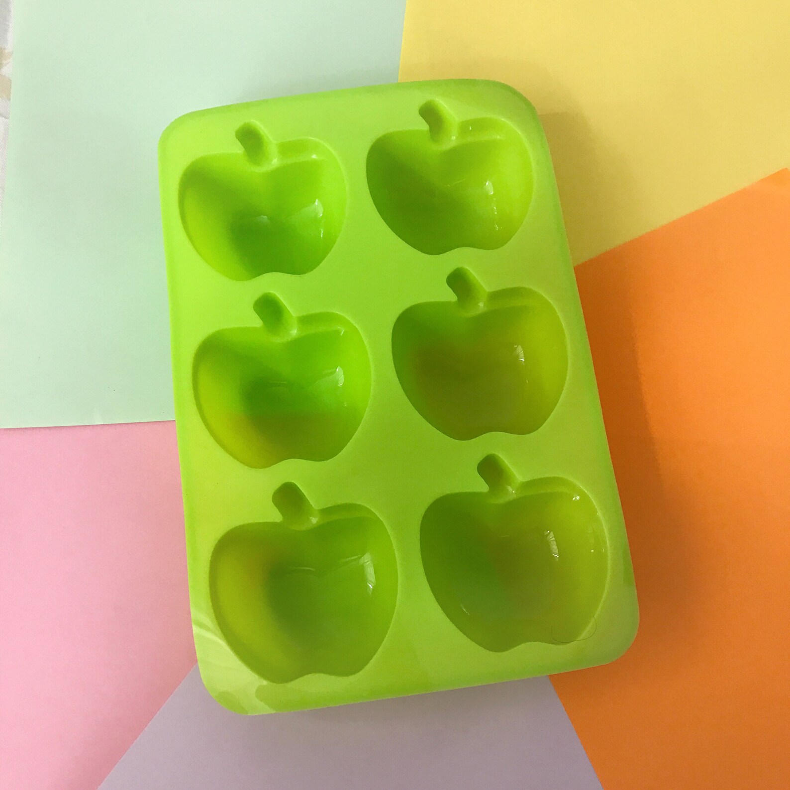Apple Silicone Soap Mold 6 Cavities Apple Soap Mold Fruit | Etsy