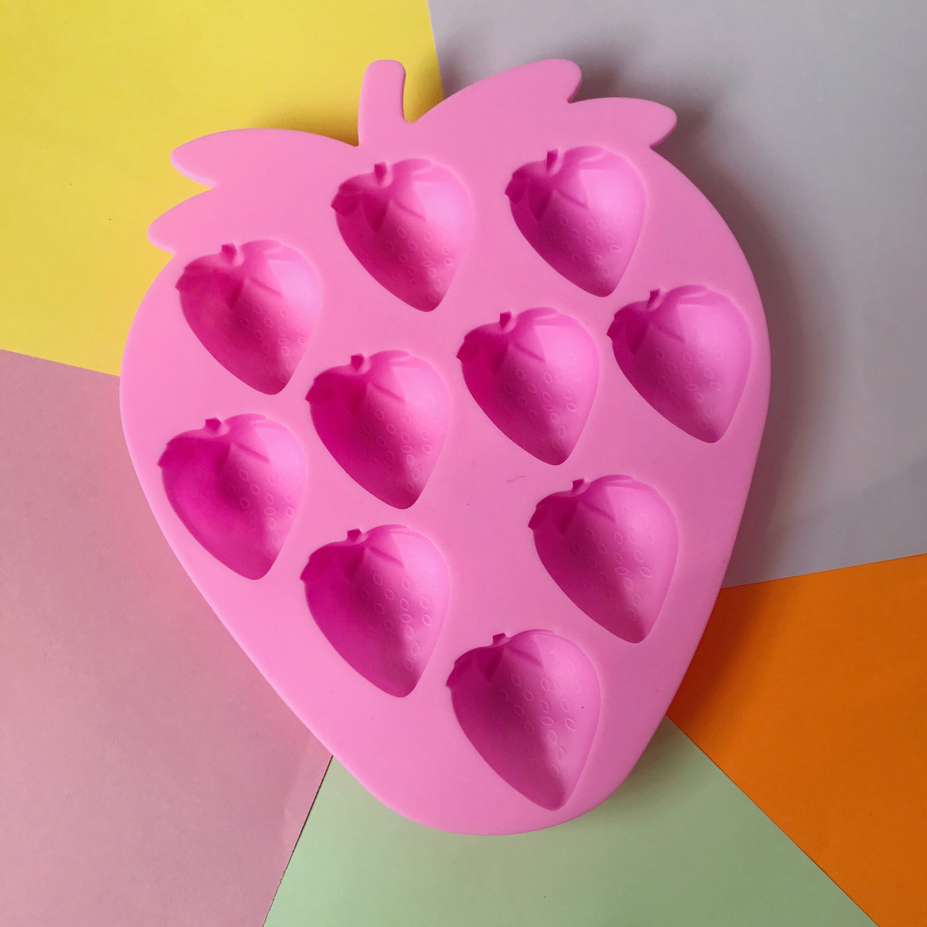 Strawberry Silicone Soap Mold 10 cavities strawberry soap | Etsy