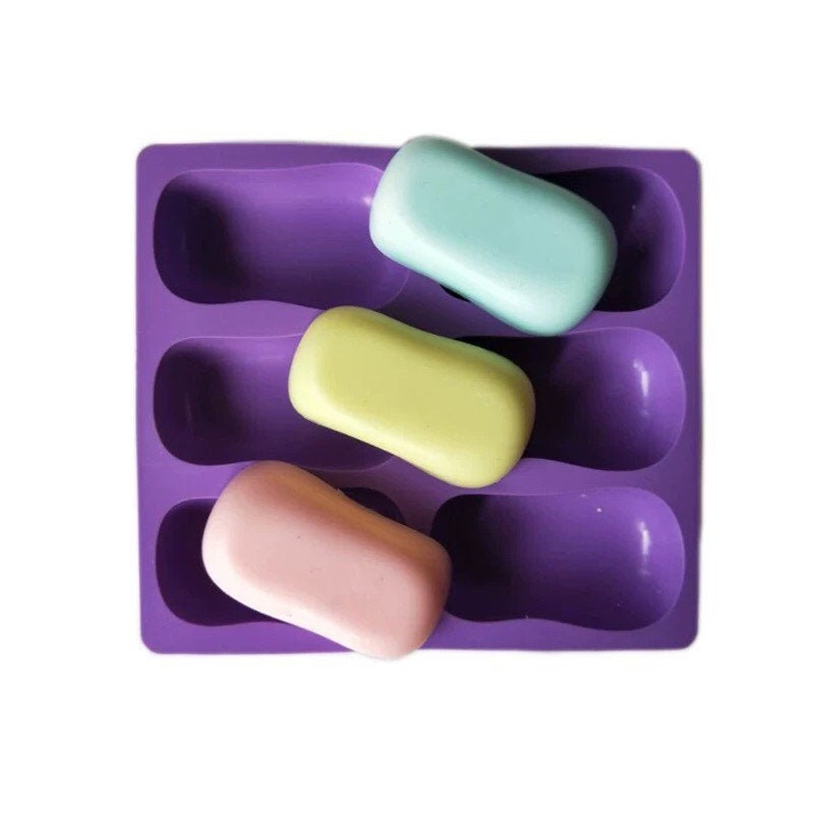 Basic Oval Silicone Soap Mold 6 Cavities Oval Soap Mold Etsy