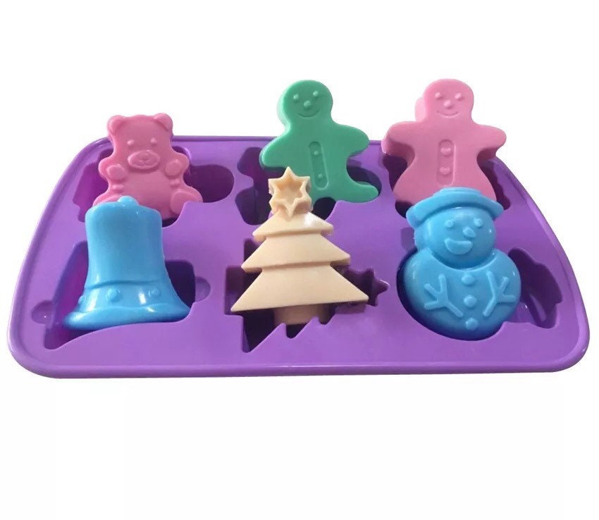 Christmas Snowman Bells Gingerbread Man Bear Tree Silicone | Etsy