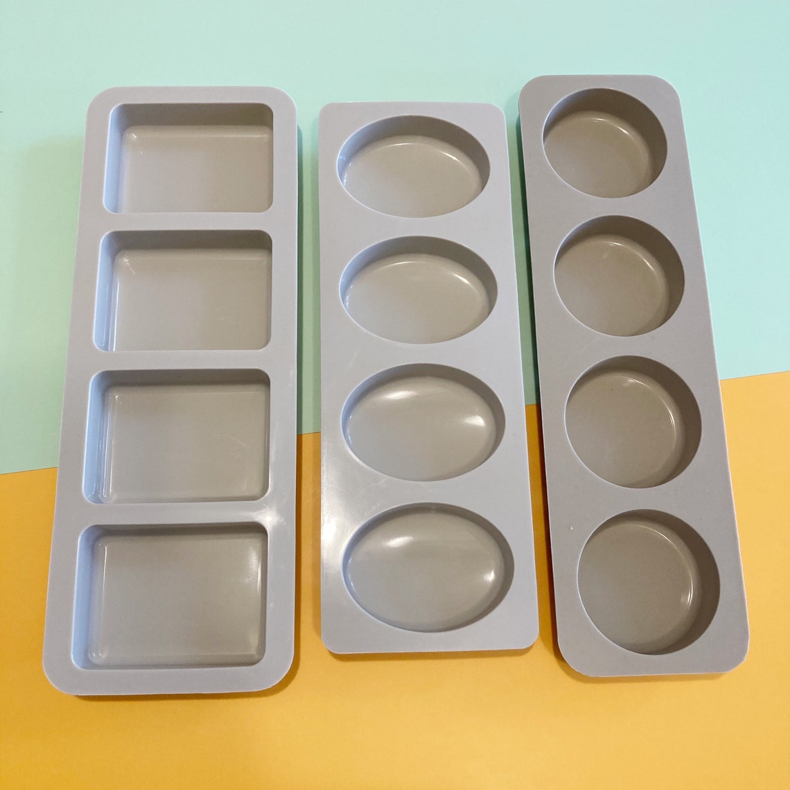 Set of 3 Basic Shape Molds 4 cavities per mold Circle | Etsy