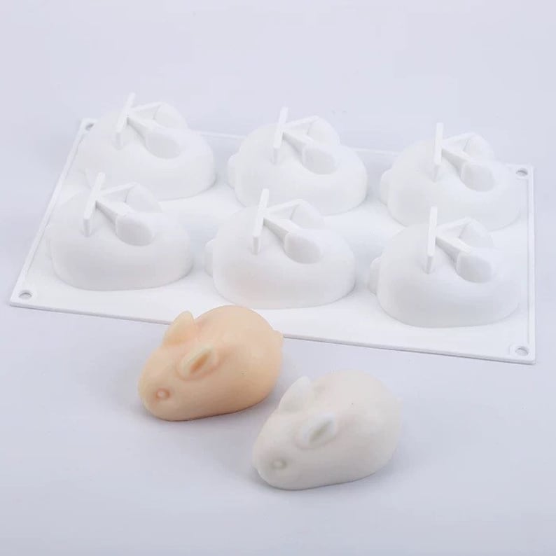 Rabbit Silicone Soap Mold 6 Cavities Soap Mold Rabbit - Etsy