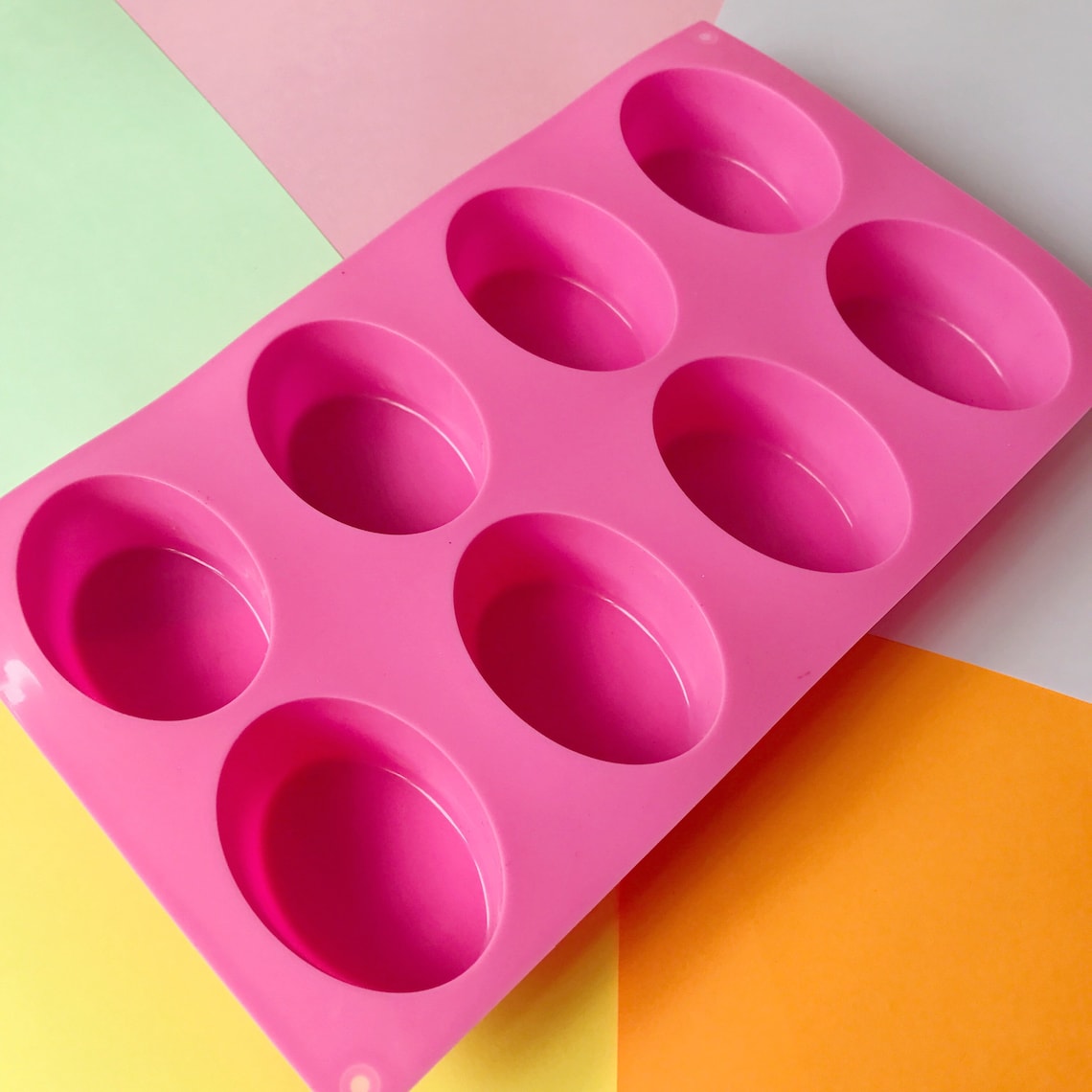 Oval Silicone Soap Mold 8 Cavities Oval Soap Mold Silicone - Etsy