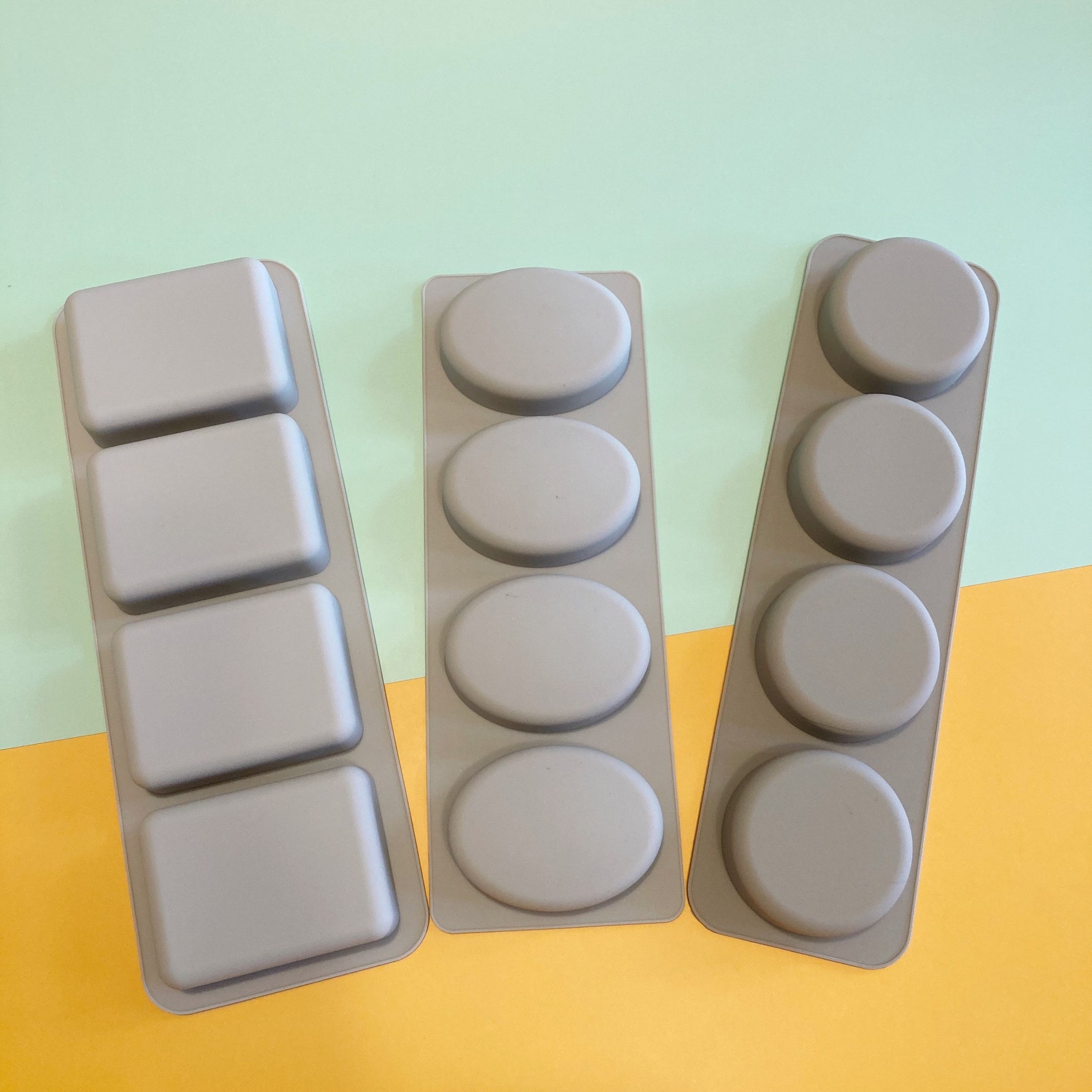 Set of 3 Basic Shape Molds 4 Cavities per Mold Circle - Etsy