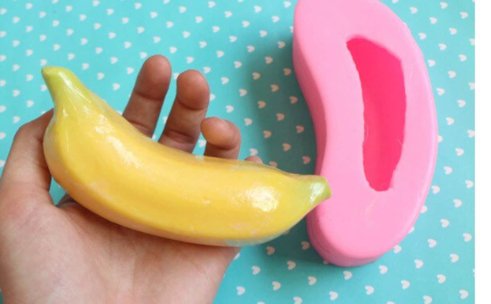 3D Banana Silicone Mold- 1 Cavities - Banana Soap Mold Silicone Molds ...