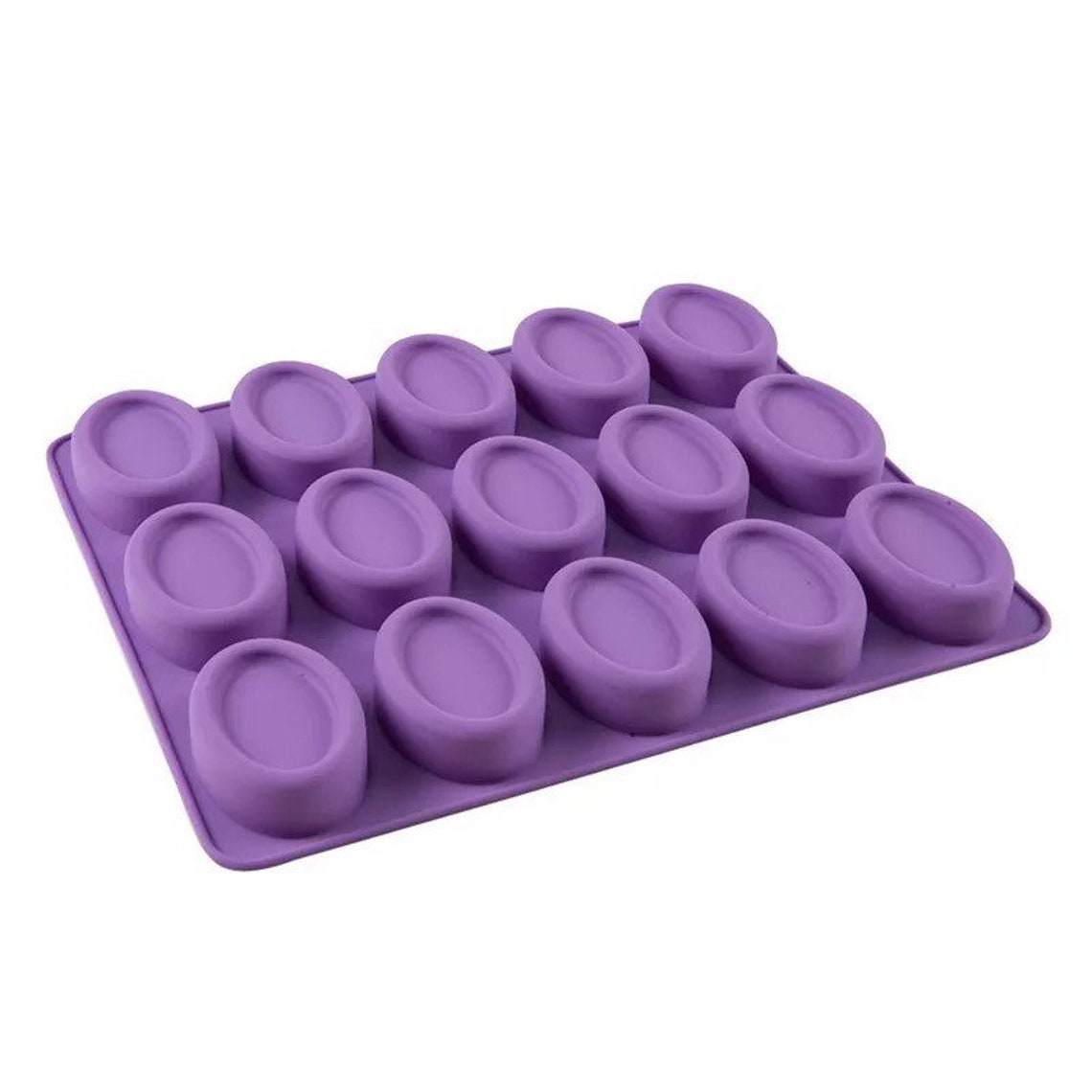 Oval Silicone Soap Mold 15 Cavities Oval Soap Mold Etsy
