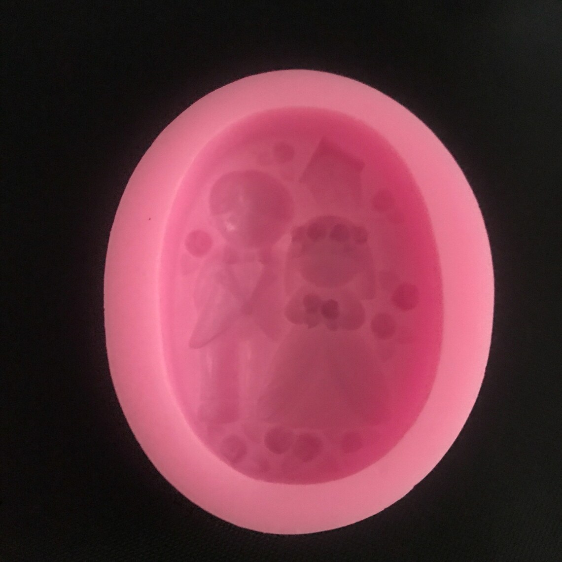 3D Couple Wedding Silicone Mold - 1 Cavities - Wedding Soap Mold ...