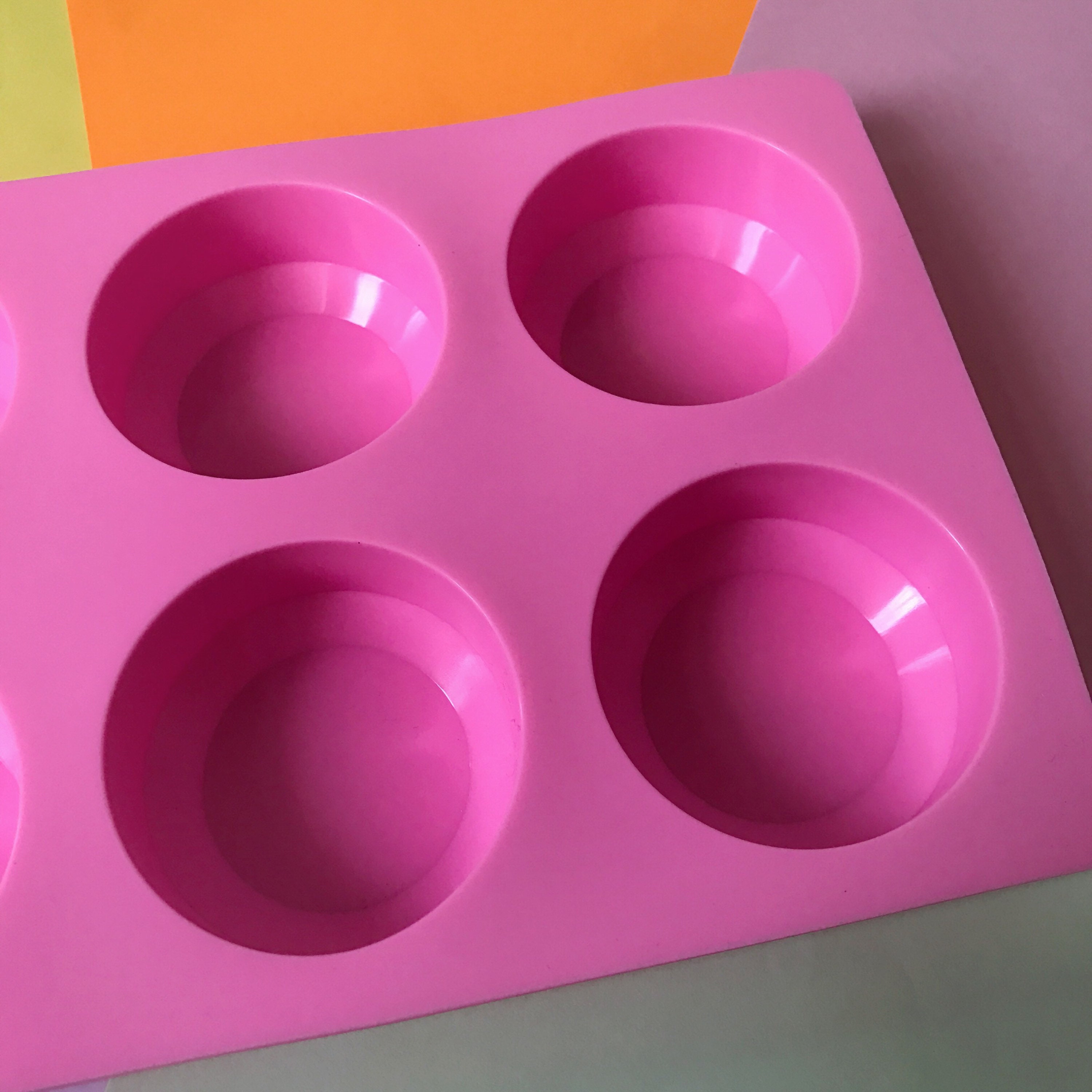 Circle Silicone Soap Mold - 6 Cavities - Circle Soap Mold Silicone ...
