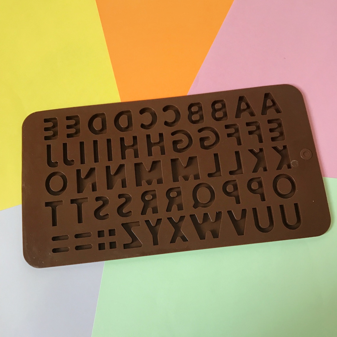 Mini Alphabet Mold Silicone Chocolate Mold - 52 Cavities - Soap Mold ...