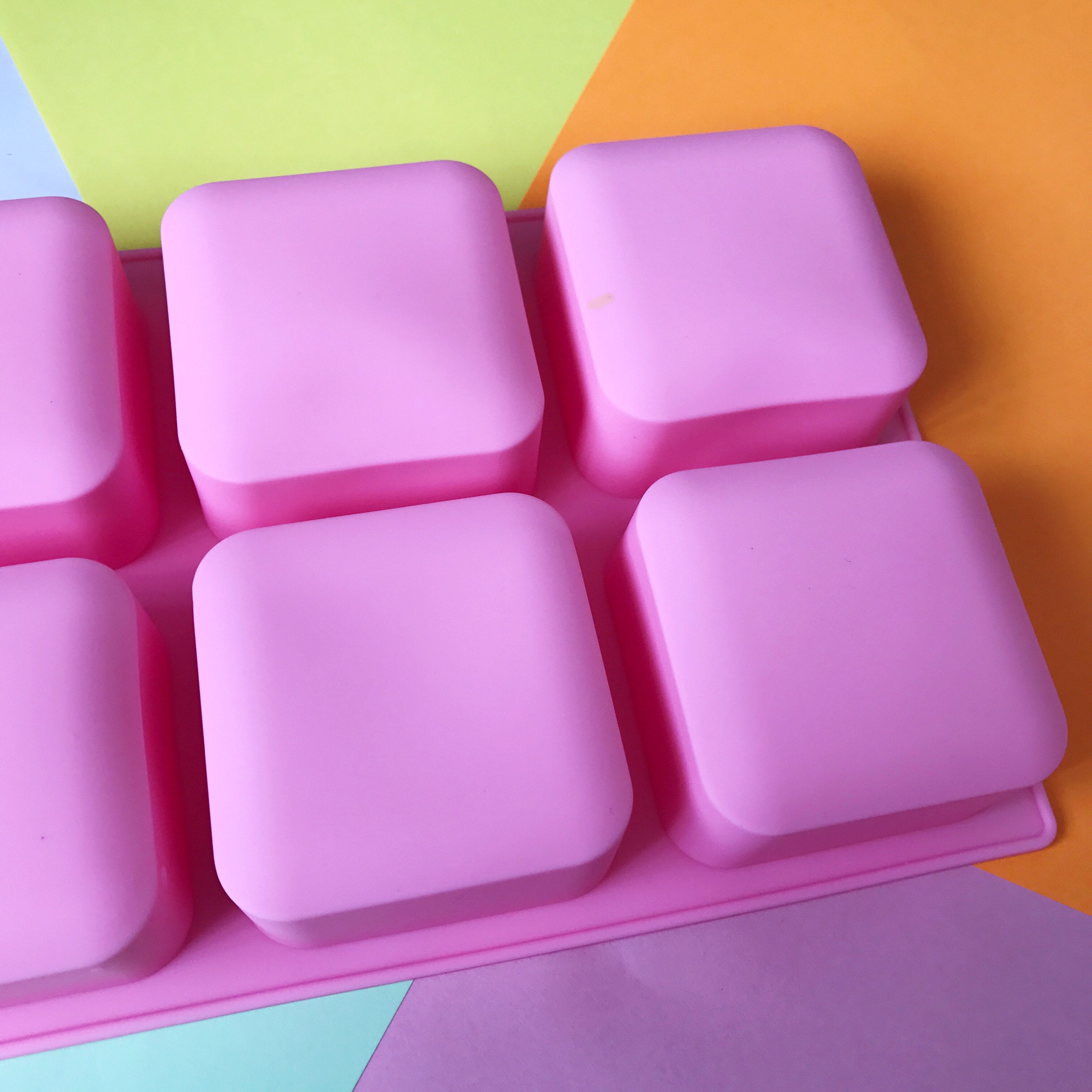 Square Silicone Soap Mold 6 Cavities Square Soap Mold - Etsy