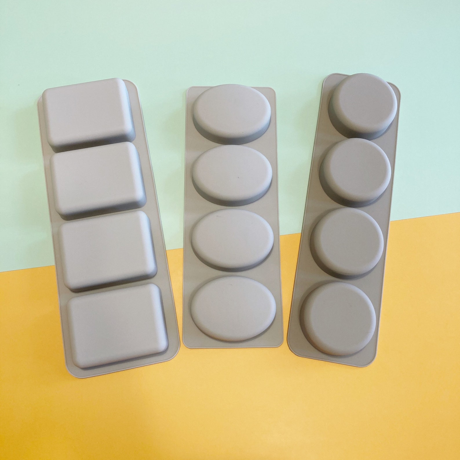 Set of 3 Basic Shape Molds 4 Cavities per Mold Circle - Etsy