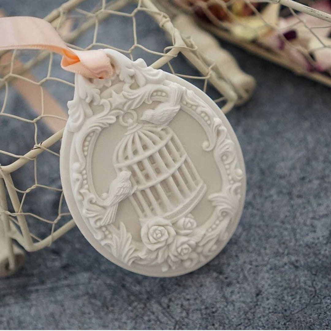 3D Bird Cage Tablet Silicone Mold - 1 Cavity - Scented Stone Mould ...