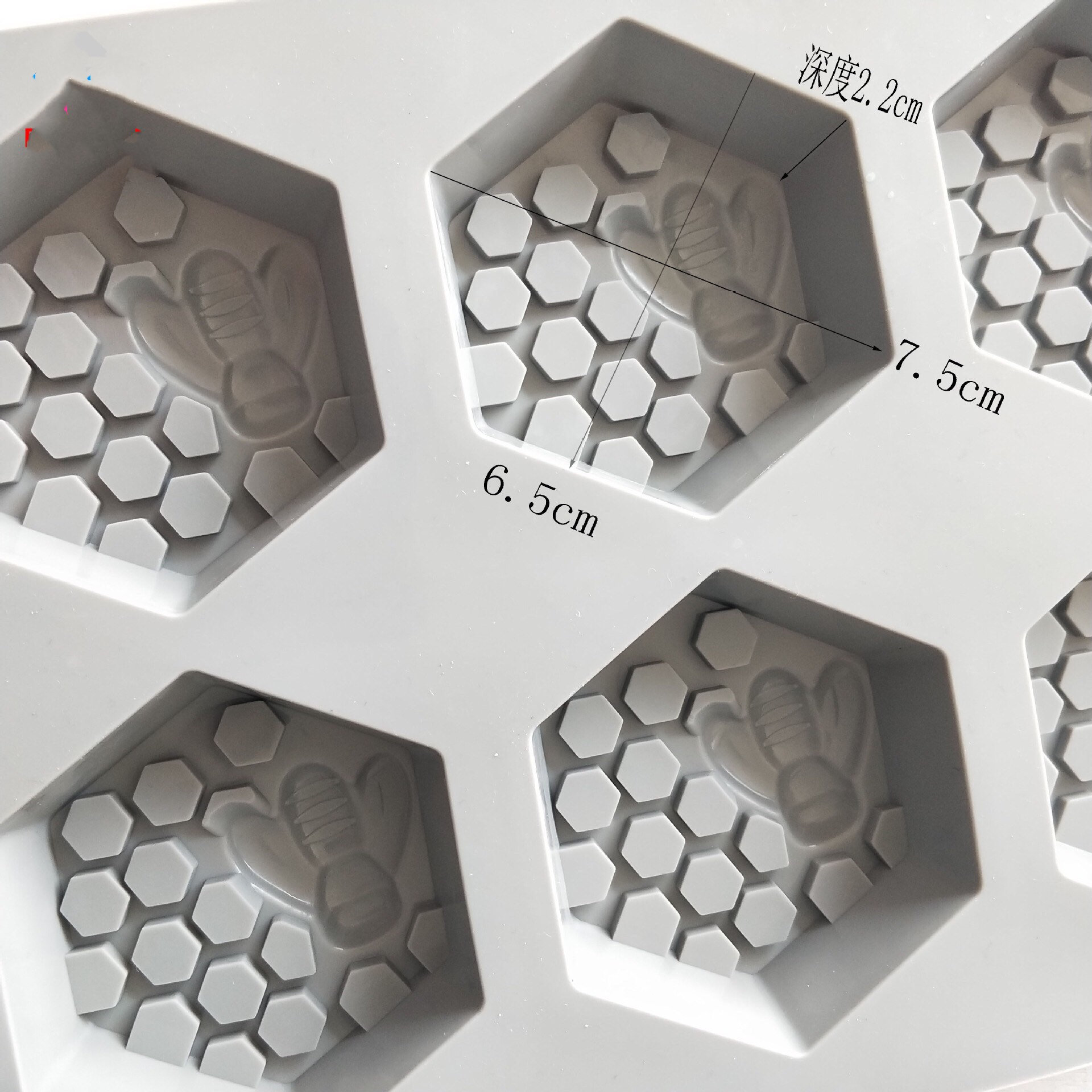 Bee on Honeycomb Silicone Mold 6 Cavities Bee Mold Silicone - Etsy