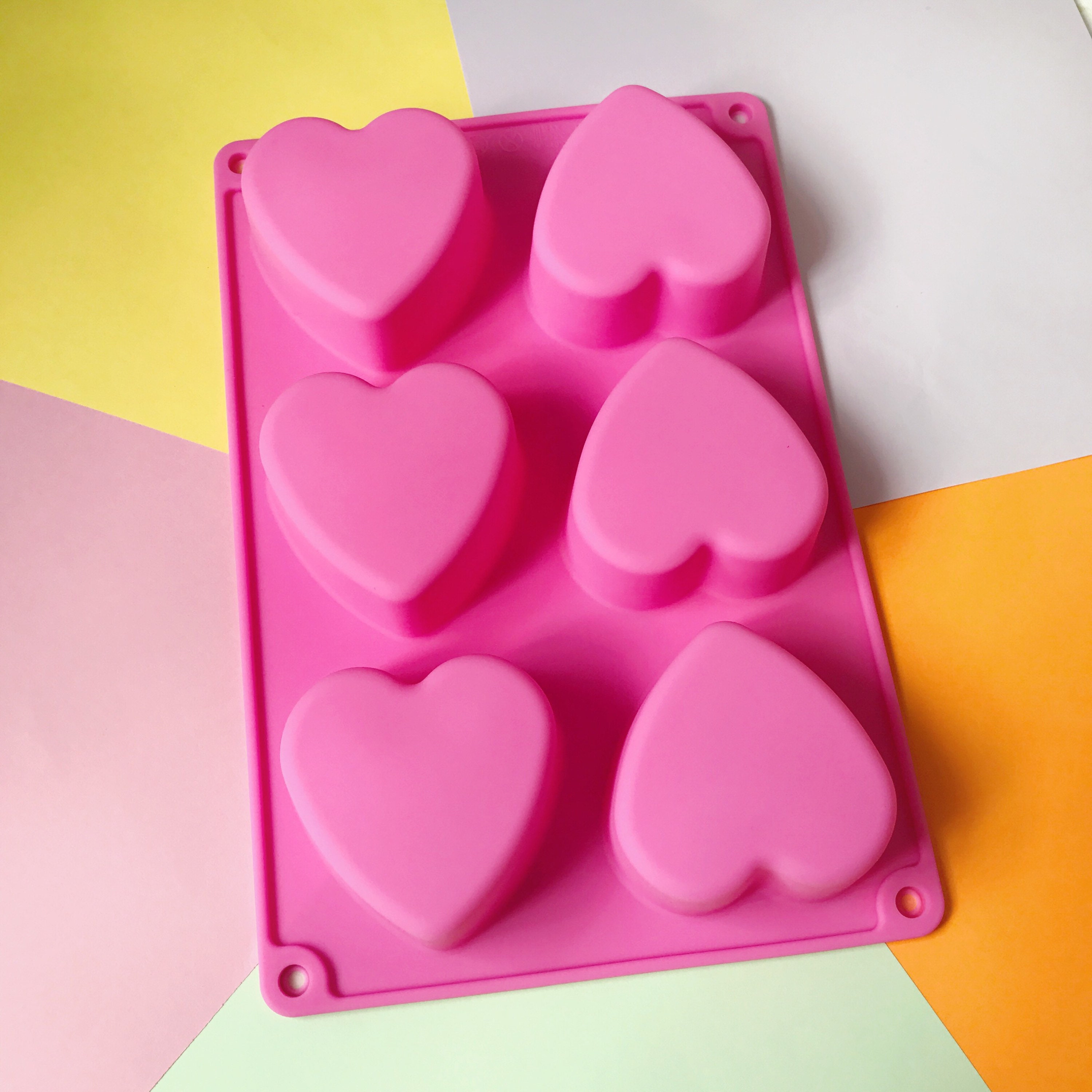 Heart Silicone Mold - 6 Cavities, Soap & Candle Making - Etsy