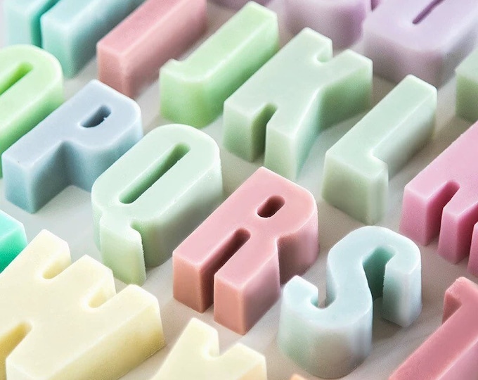 L003 Alphabet Letter Chocolate Candy Soap Mold With Exclusive Molding ...