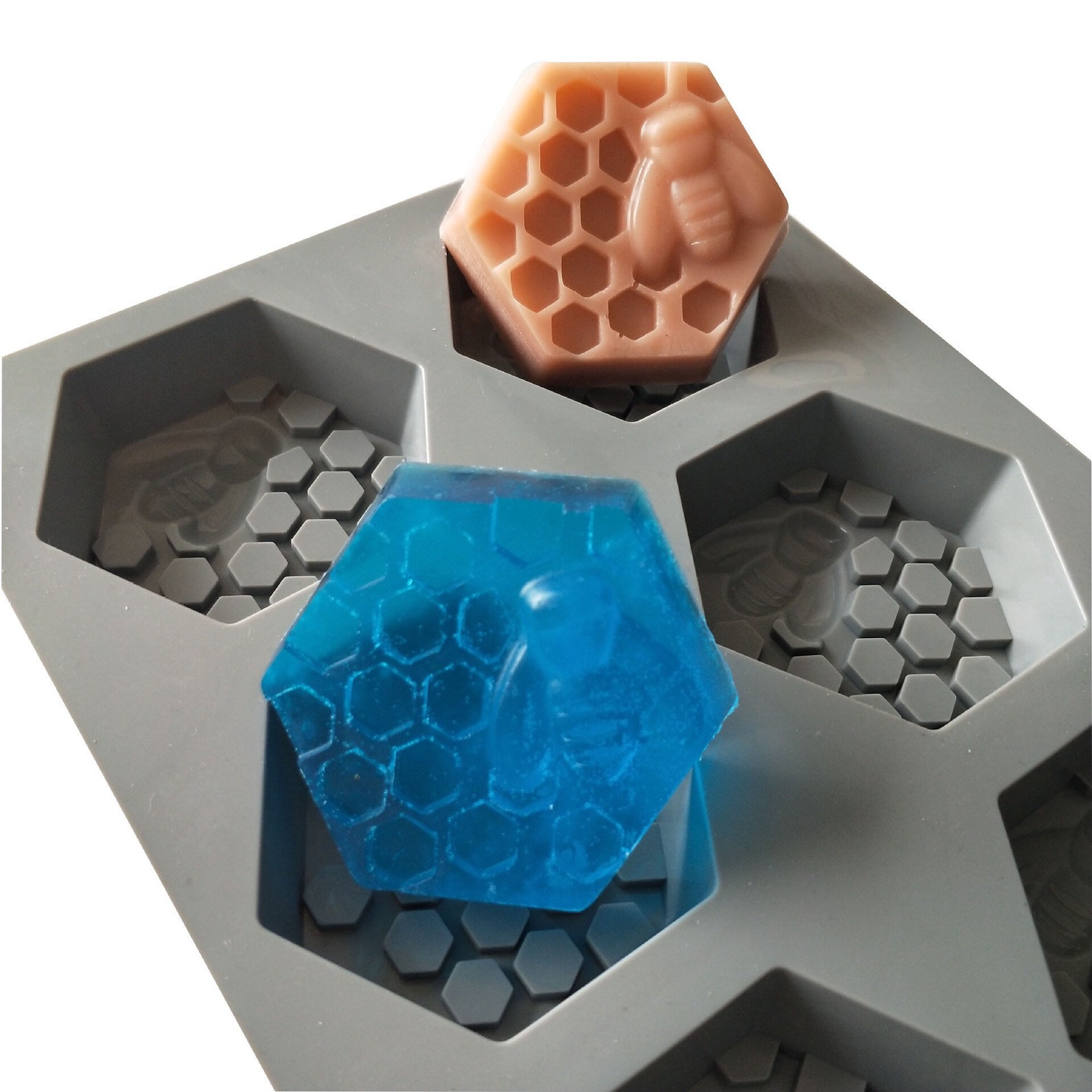 Bee on Honeycomb Silicone Mold 6 Cavities Bee Mold Silicone - Etsy