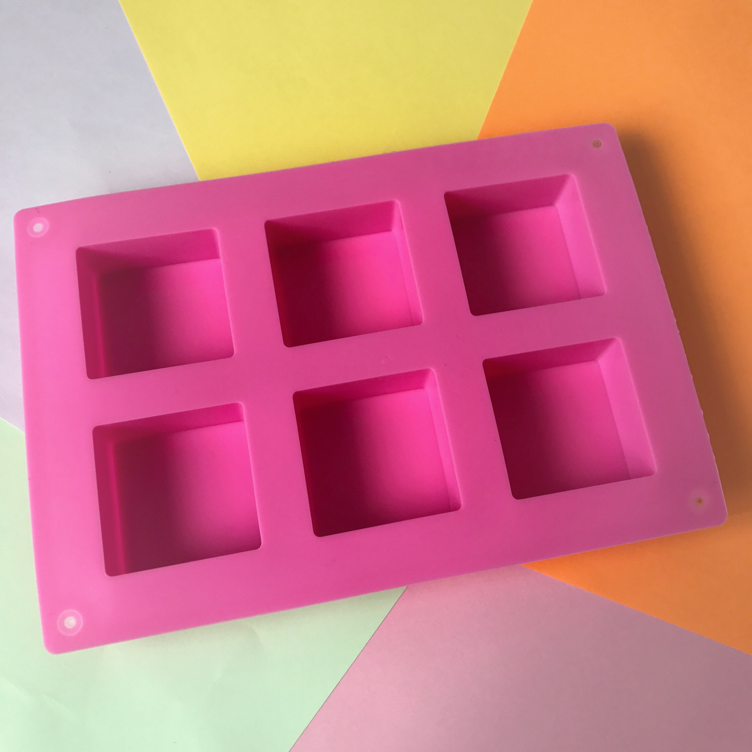 Square Silicone Soap Mold 6 Cavities Square Soap Mold - Etsy