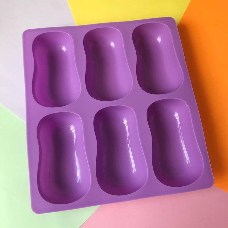 Basic Oval Silicone Soap Mold 6 Cavities Oval Soap Mold Etsy