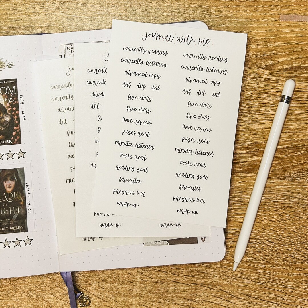 Bookish Habits Headers | for Bullet Journals, Planners, Notebooks ...