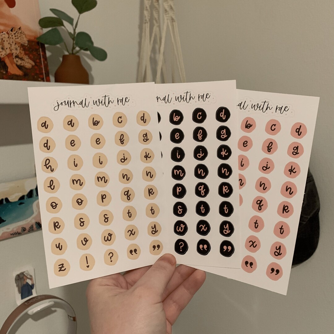 Alphabet Letters Sticker Sheet | for Bullet Journals, Planners ...