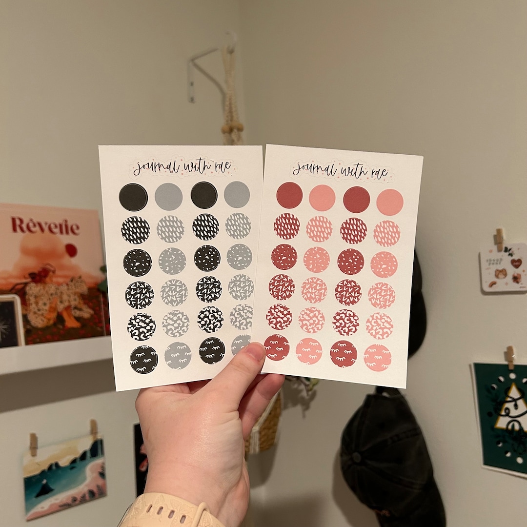 Patterned Dots Sticker Sheet | for Bullet Journals, Planners, Notebooks ...