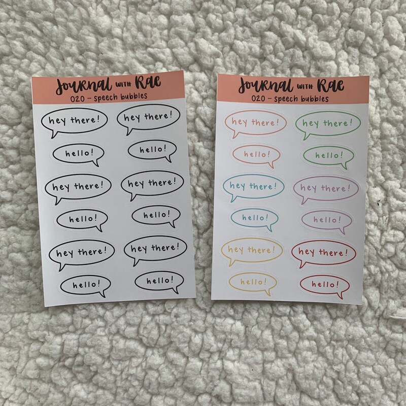 "speech Bubble Stickers" - Etsy