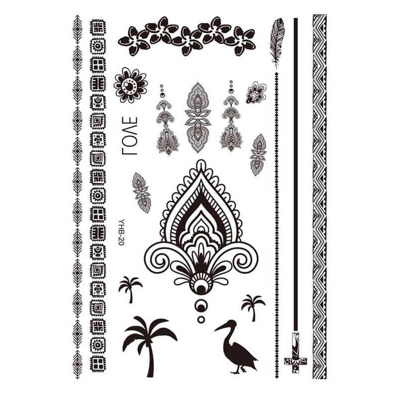 Creative Lace Pattern Temporary Tattoo Stickers - Etsy