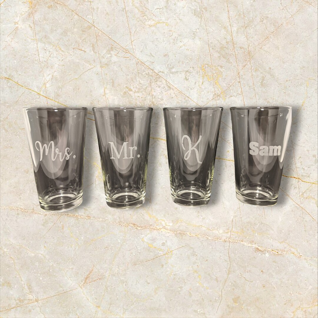 Custom Engraved Glasses | Personalized Glass Cups - Etsy