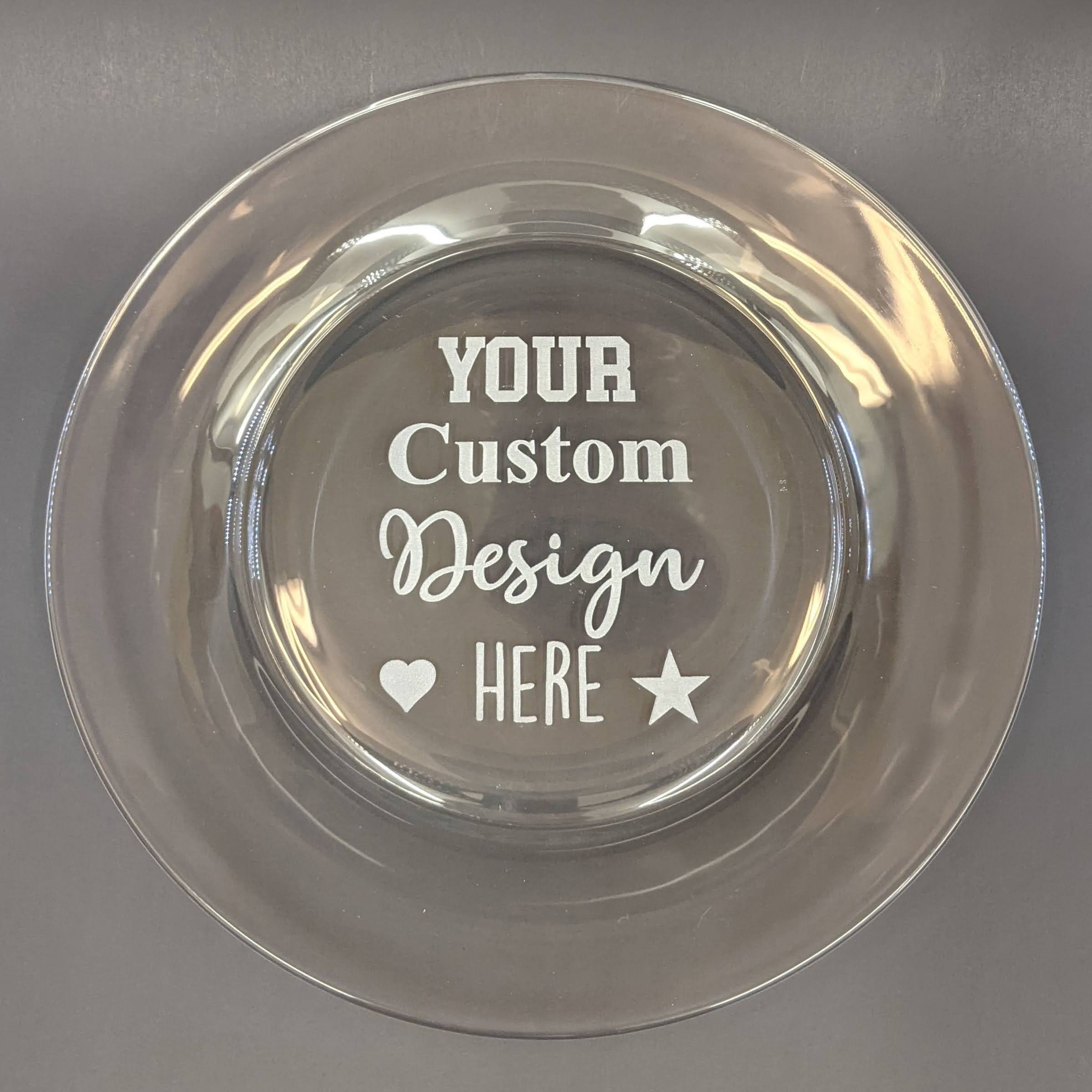 Custom Engraved Glass Plate | Etched Glass | Personalized Glass Plate ...