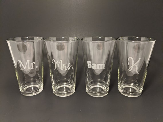 Custom Engraved Glasses Personalized Glass Cups | Etsy
