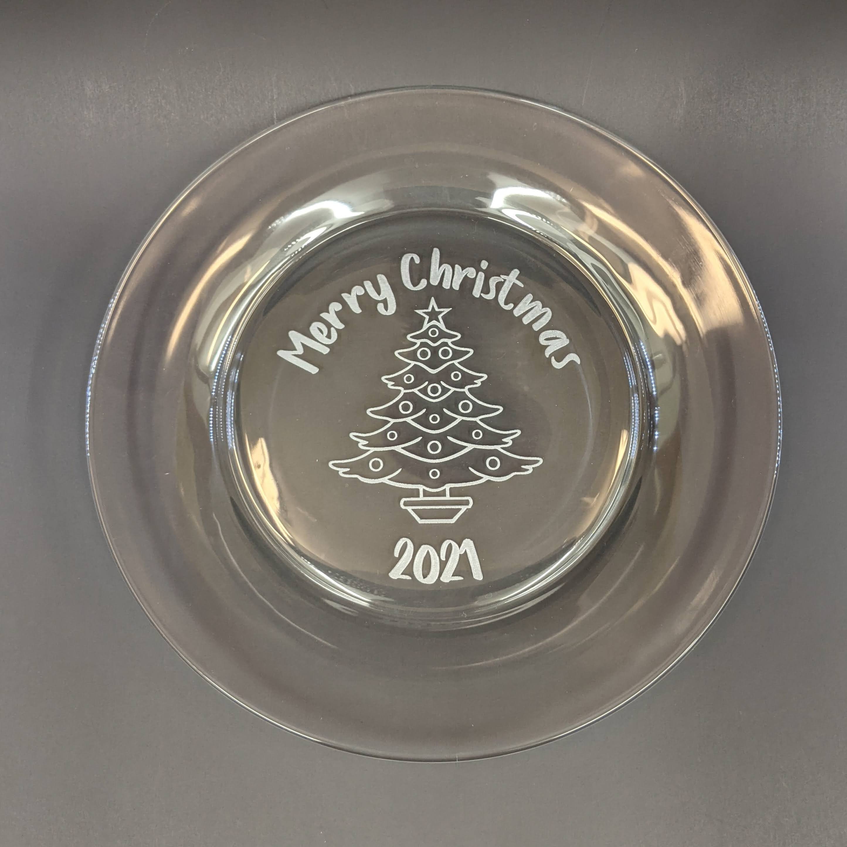 Custom Engraved Glass Plate | Etched Glass | Personalized Glass Plate ...
