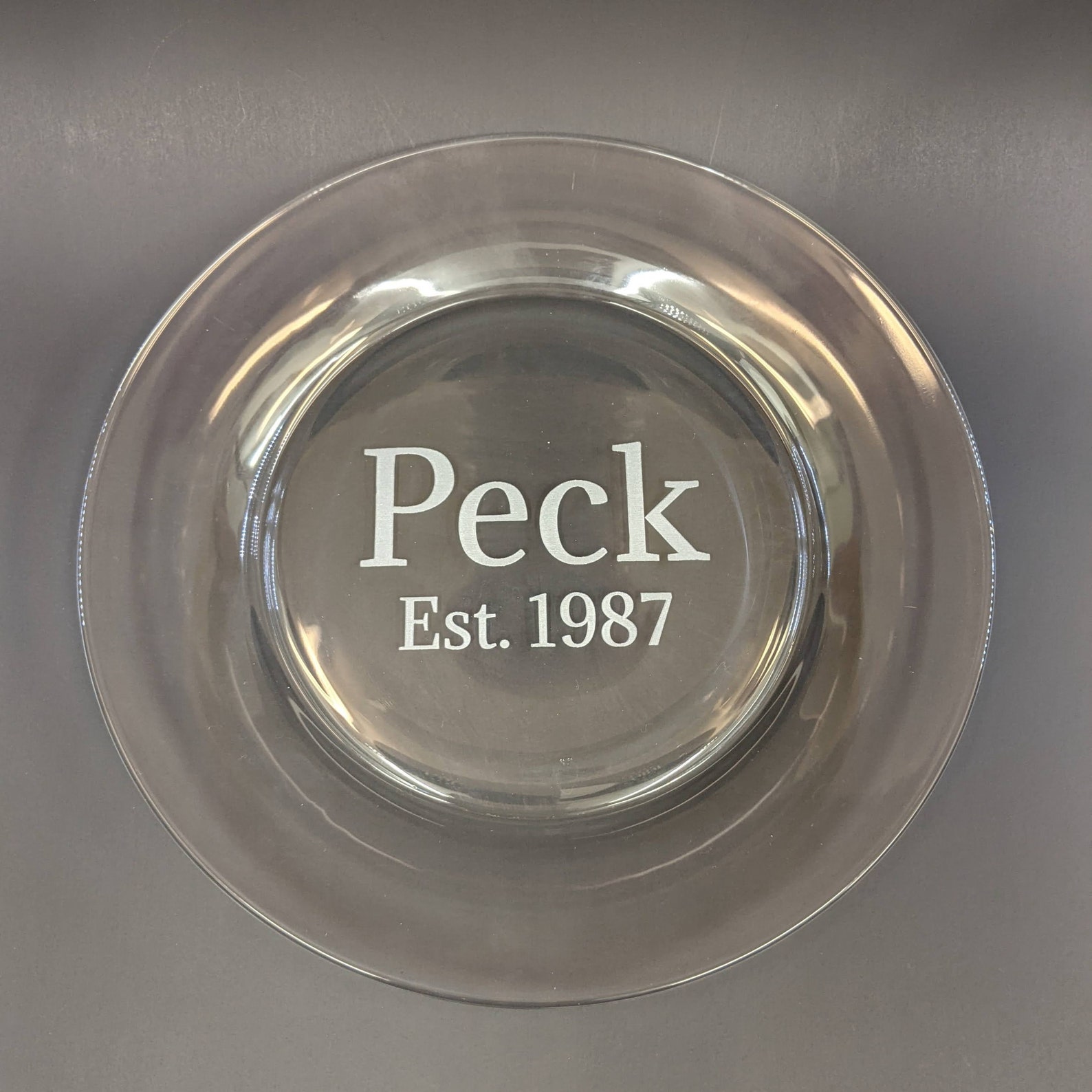 Custom Engraved Glass Plate | Etched Glass | Personalized Glass Plate ...