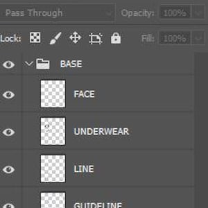Reference Female Full Body Pose Base Colored Guideline - Etsy