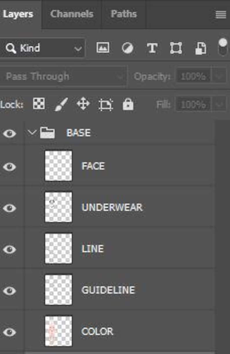 Reference Female Full Body Pose Base Colored Guideline - Etsy