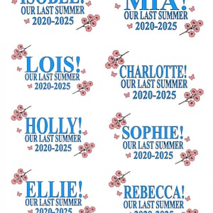 Personalised Leavers Shirt Iron on - Our Last Summer! - Leavers Day ...