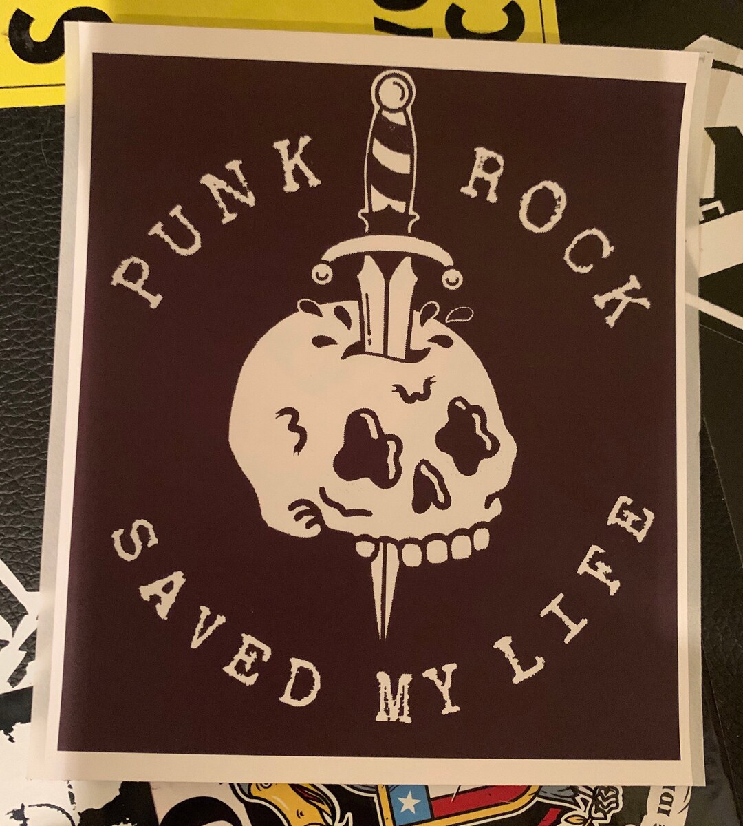 Punk Rock Saved My Life dagger Sticker - Etsy