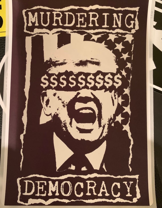 Murdering Democracy Sticker - Etsy