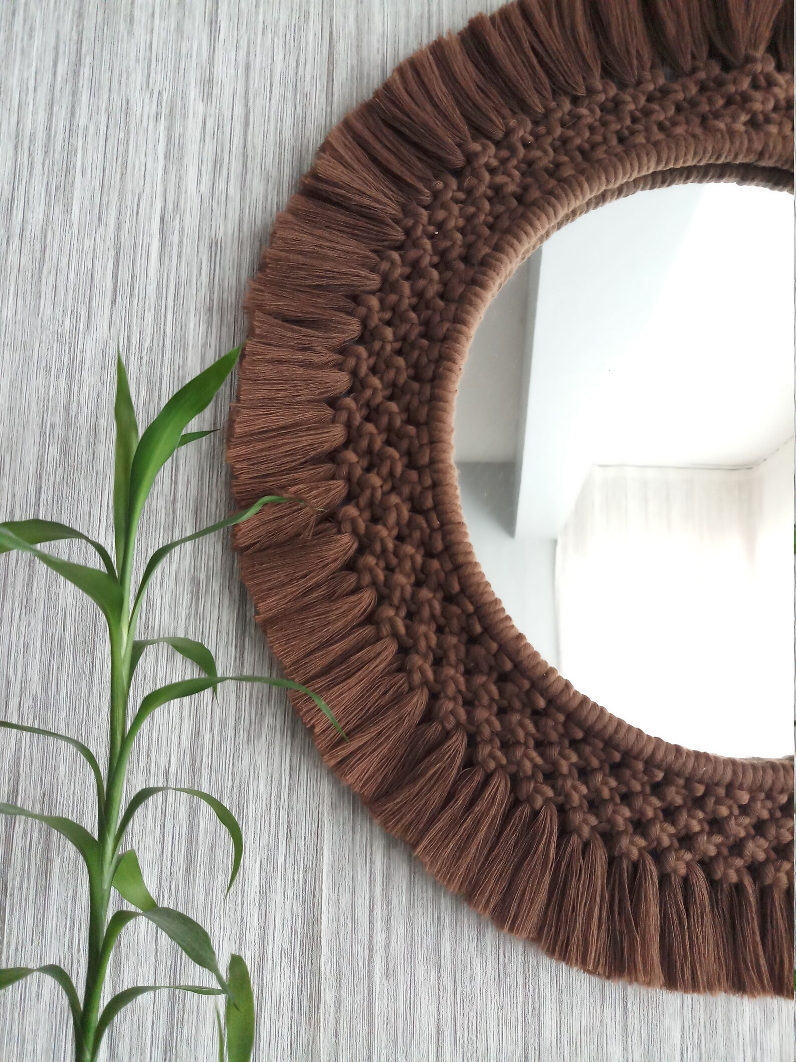 Macrame Mirror Wall Hanging, Macrame Mirror,bohemian Macrame, Wall Art ...