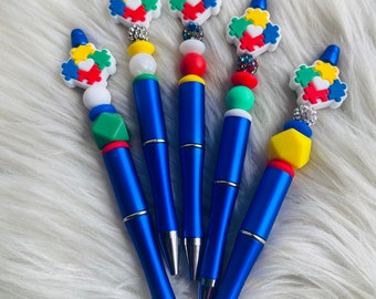Autism Awareness Pen, Beadable Pen, Autism Mom, Bling Pen, Charm Pen ...