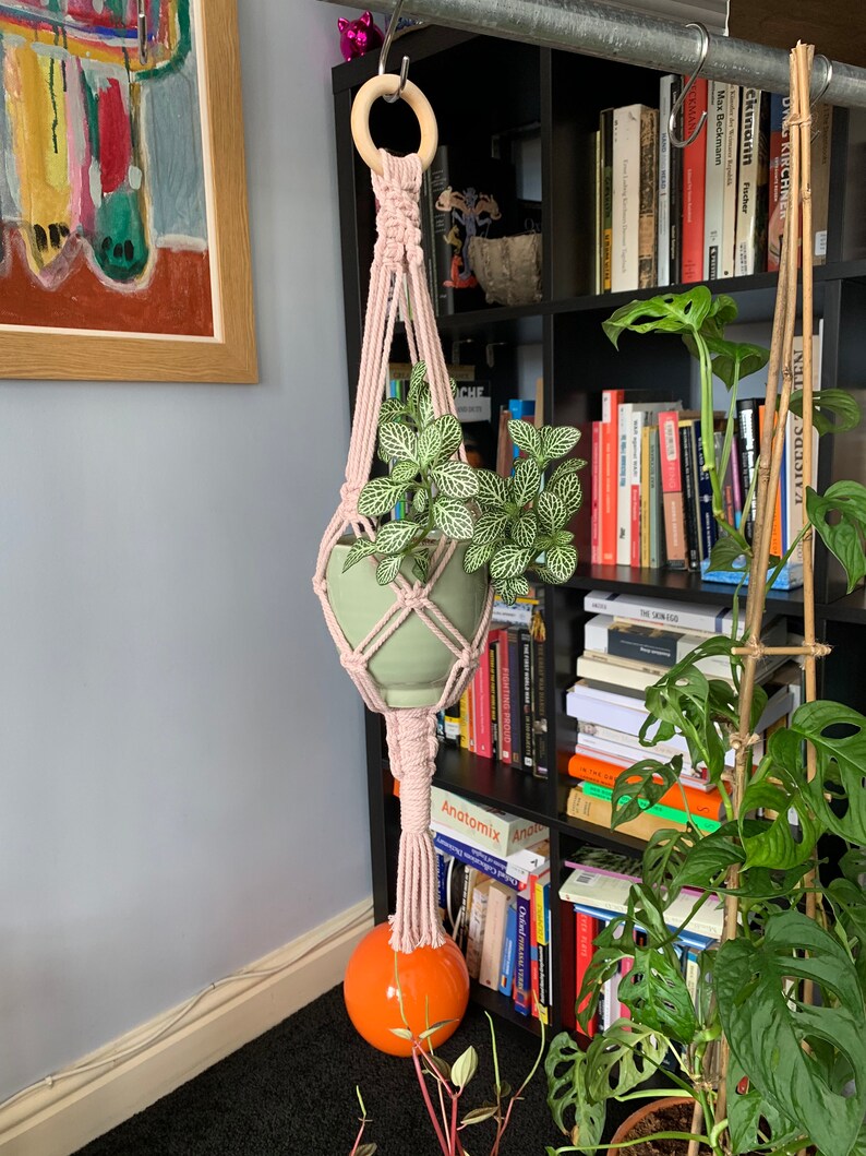 Small Macrame Plant Hanger / Hanging Planter / Plant Holder / - Etsy UK
