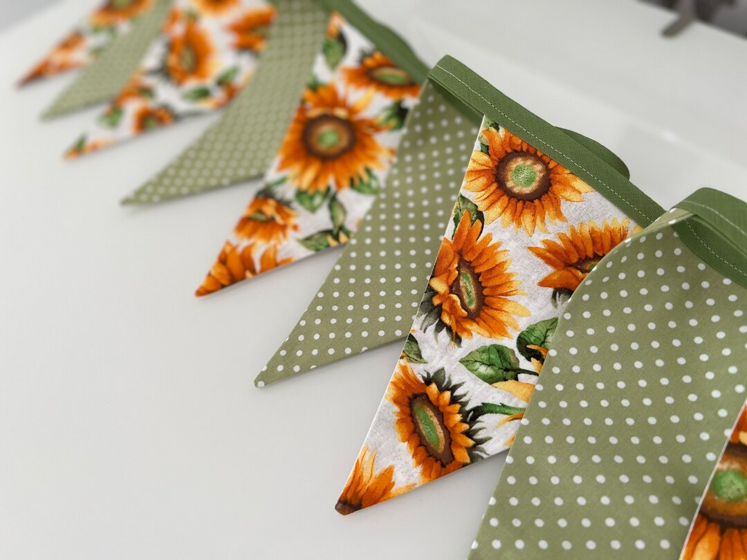 Spring Bunting Decoration Yellow Spring Flowers Spring Bunting ...