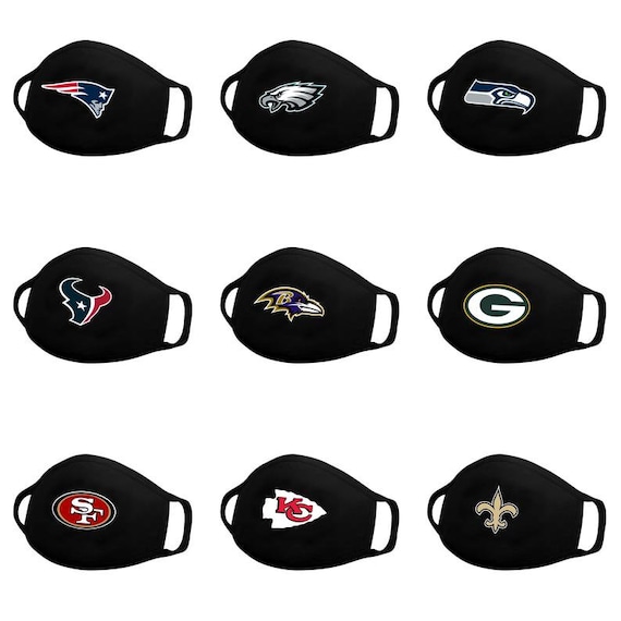 National Football League masks NFL Team Logo Face Masks NFL | Etsy