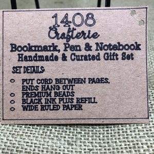 Pen, Bookmark & Notebook Set Handmade With God All Things Are Possible ...