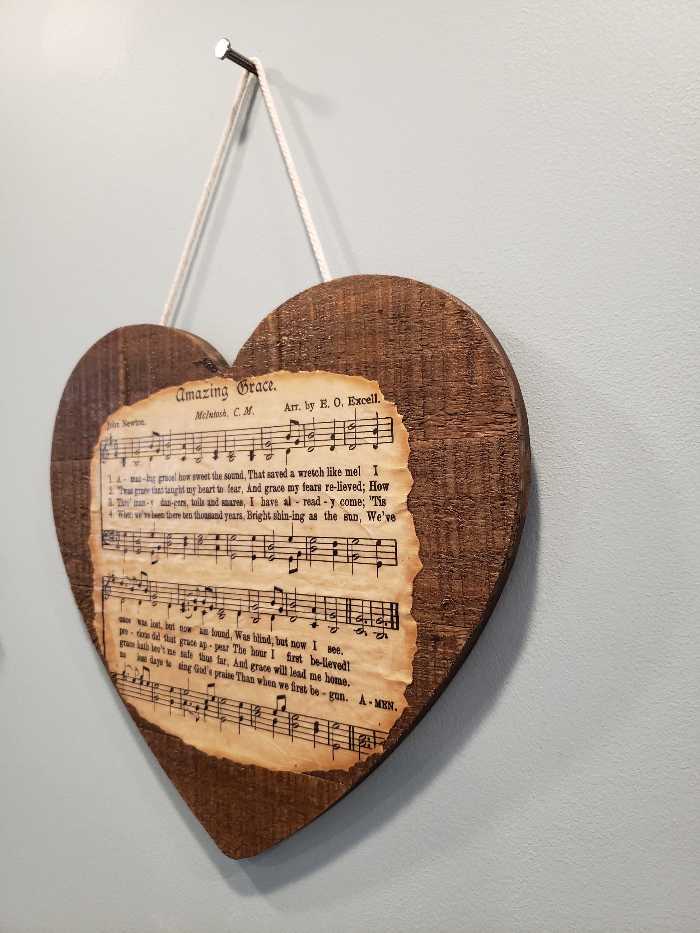 Amazing Grace Heart customizable - Etsy UK