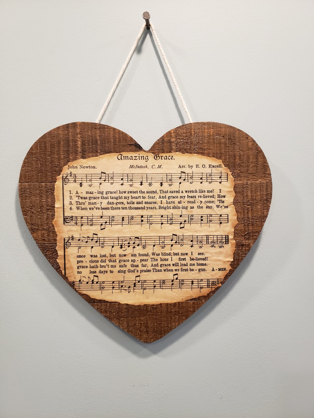 Amazing Grace Heart customizable - Etsy UK